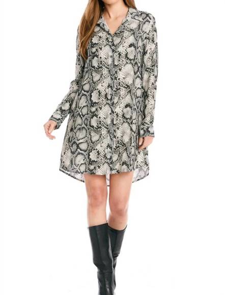 Karen Kane | Dresses | New Karen Kane Running Wild Python Shirtdress In ...